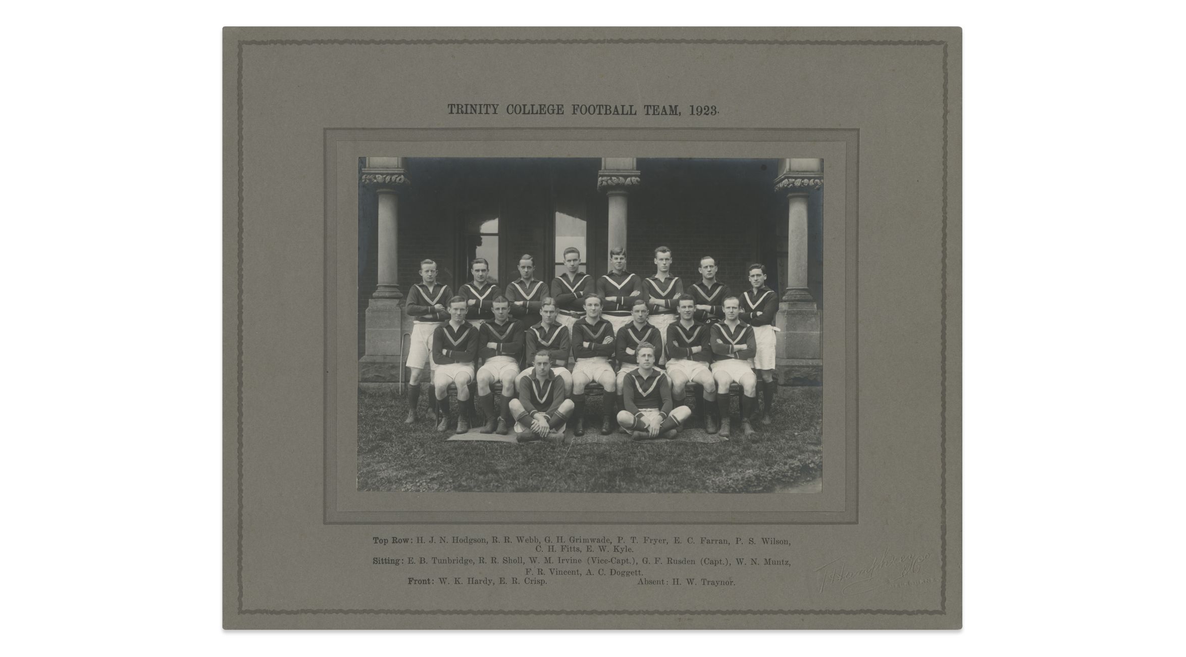 Recollections – Joe Farran (TC 1923)